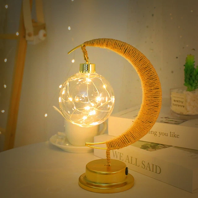 CREATIVE MOON LED Night Light USB Powered for Home Room Decor (Round ...