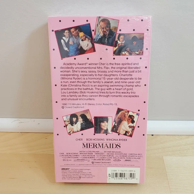 1990 MERMAIDS VHS ~ Factory Sealed ~ Watermarks ~ Cher Winona Ryder Bob ...