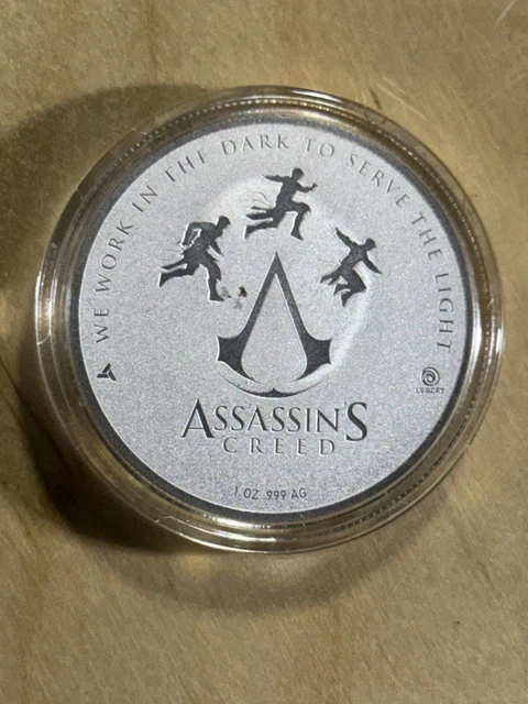 🌟 ASSASSIN'S CREED 1 oz .999 Fine Silver Ubisoft Hooded Assassin Coin ...