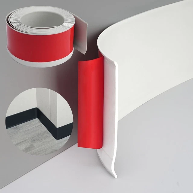 Pvc Skirting Line Self Adhesive Baseboard Home Wall Border Decor Strip