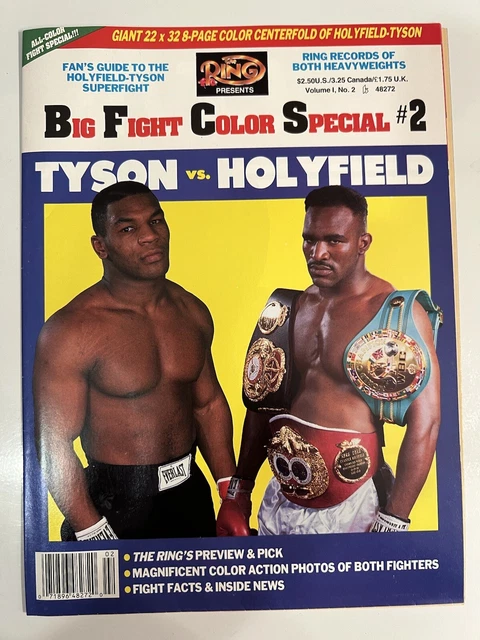 1991 KO BOXING Mike Tyson Evander Holyfield Big Fight Color Special ...