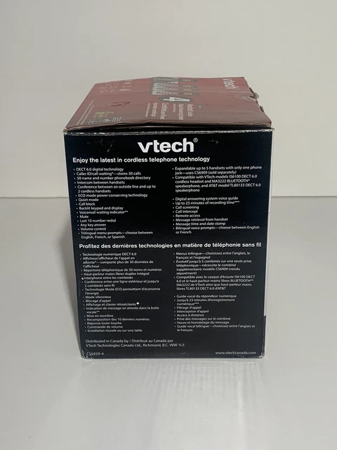 VTECH CS6929-4 CORDLESS Answering System with Caller ID/Call Waiting ...