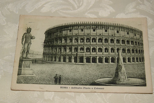 CARTOLINA ROMA ANFITEATRO Flavio o Colosseo 1926 (BI31) EUR 5,00 ...