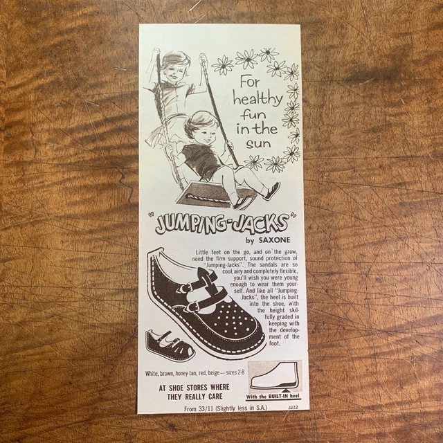 VINTAGE 1950'S 'SAXONE JUMPING JACKS KIDS SHOES' FASHION MAGAZINE ...