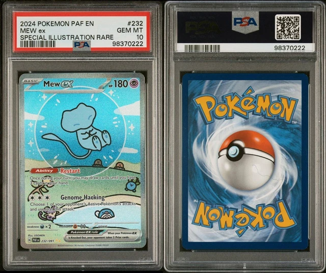 2024 POKEMON MEW EX 232/091 Special Illustration Rare Paldean Fates PSA ...