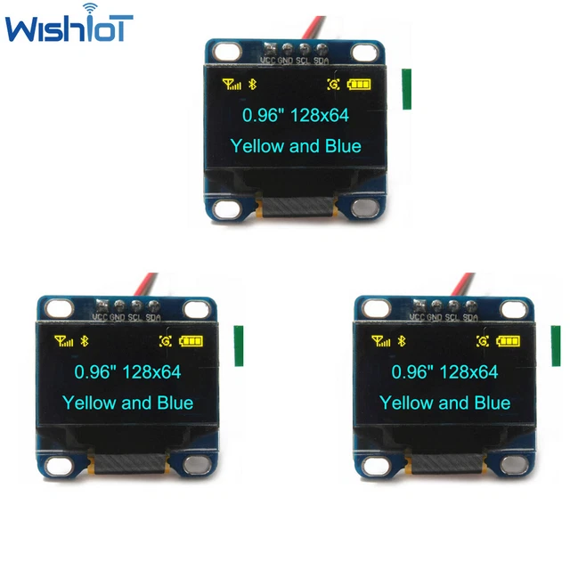 3PCS OLED DISPLAY 0.96" 128x64 Blue I2C IIC SSD1306 for Arduino ...