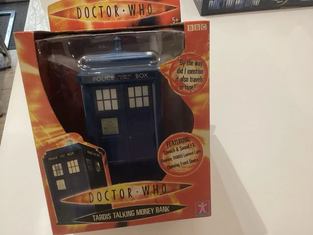 DOCTOR WHO TARDIS Talking Money Box 10th Doctor & Rose In Box £21.50 ...