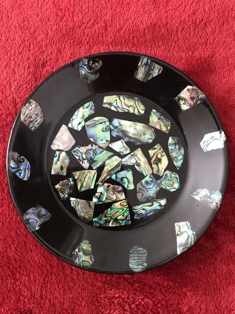 RARE VINTAGE 1960'S KOHA PAUA SHELL PLATE - MADE IN NEW ZEALAND £15.00 ...
