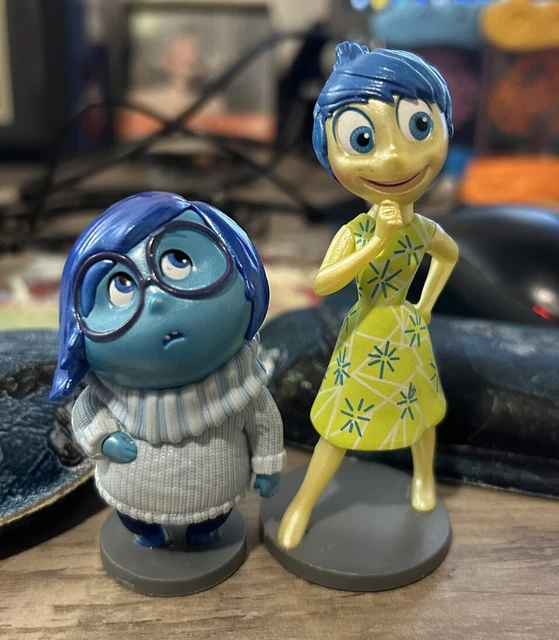DISNEY PIXAR INSIDE Out Sadness And Joy Vinyl Figure Cake Toppers £9.93 ...
