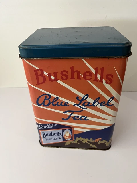 VINTAGE WILLOW AUSTRALIA Bushells Blue Label Tea Tin. $35.00 - PicClick AU