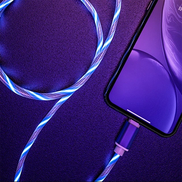 FLOWING LED TYPE-C Data Wire Mobile Phone USB Luminous cable EUR 5,11 ...