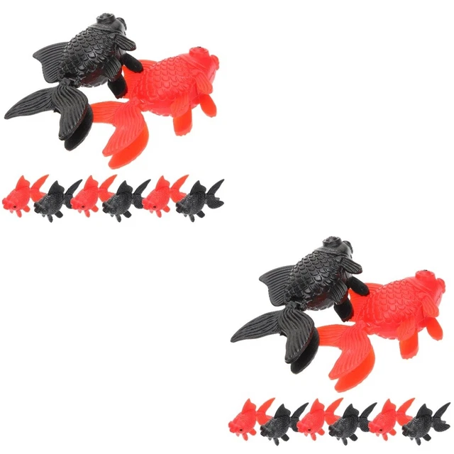 20 PCS SIMULATION Figures de poisson adorables modèles de poisson rouge ...