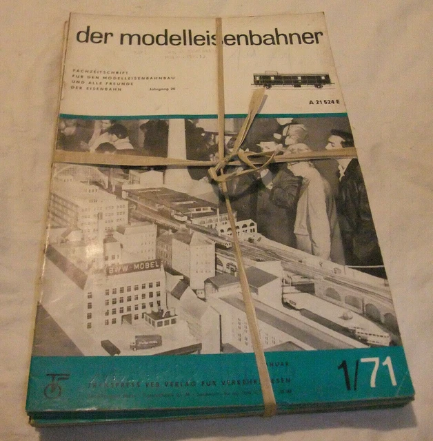 DDR TRANSPRESS &DER Modelleisenbahner" Jahrgang 1971 Komplett ...