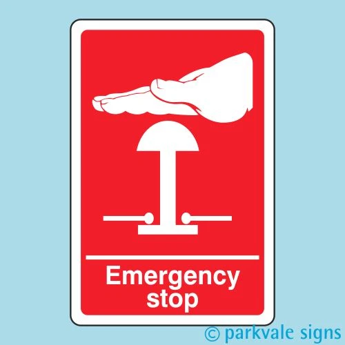 EMERGENCY STOP SIGN (Red) £1.00 - PicClick UK