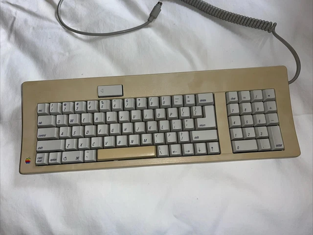 VINTAGE APPLE MACINTOSH Keyboard ADB Desktop Bus M0116 ORANGE ALPS w ...