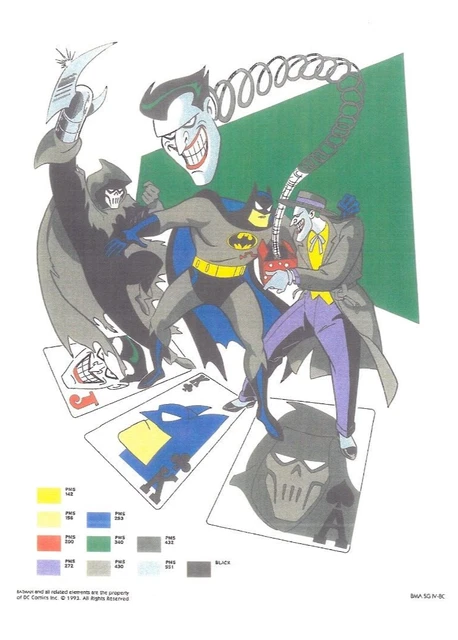 BATMAN ANIMATED SERIES Model Sheet / Color Guide - BATMAN JOKER ...
