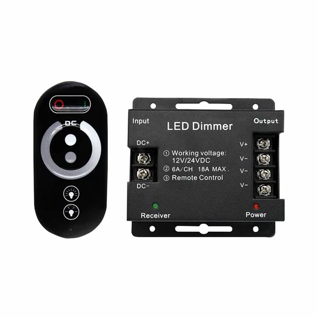 LED FUNK TOUCH-DIMMER 12V 24V DC PWM Regler Funkdimmer Dimmer ...