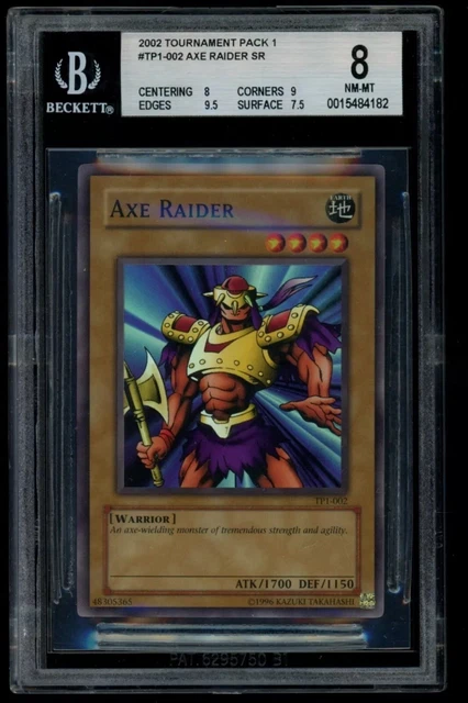 YUGIOH AXE RAIDER Tp1-002 Super Rare Pack Tournoi 1 Bgs 8 Nm-Mt EUR 388,75 - PicClick FR