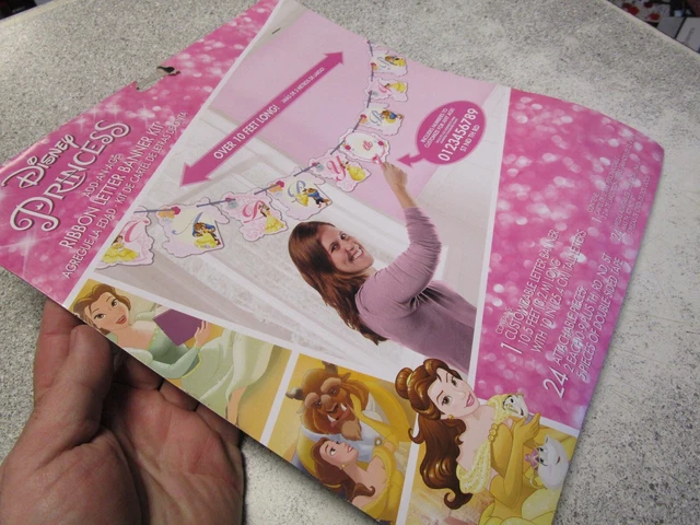 DISNEY PRINCESS JUMBO Letter Banner Kit Add An Age Birthday Party ...
