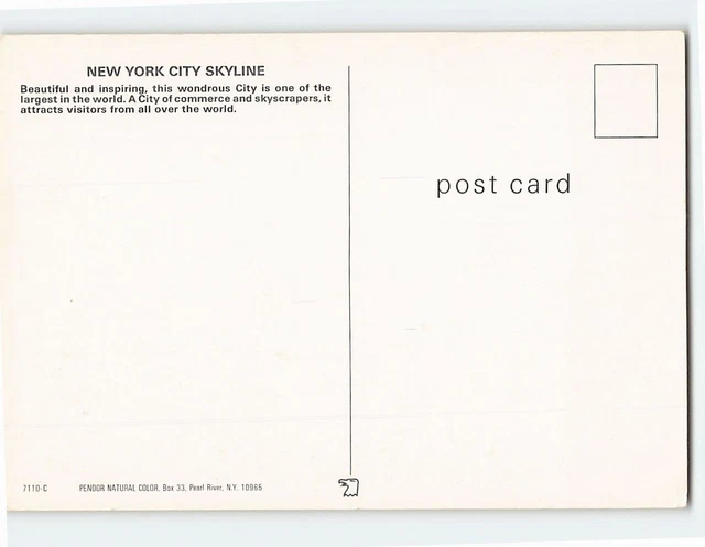 POSTCARD NY CITY Skyline NYC NY USA £2.63 - PicClick UK