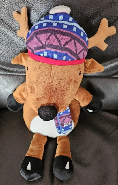 TESCO CHILLY & Friends Reindeer 15" Plush in Hat & Scarf 2011 Soft Toy ...