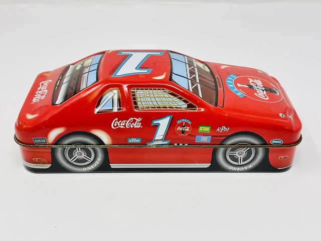 COCA-COLA COKE NASCAR Race Car Toffee Candy Tin Container 1997 Red #1 £ ...