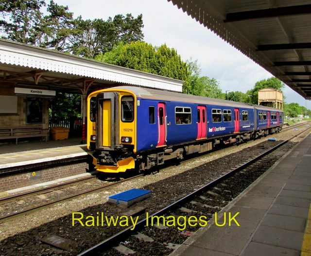 RAILWAY PHOTO CLASS 150 DMU Gloucester train leaves Kemble station ...