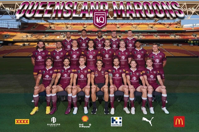 2023 STATE OF Origin Qld Maroons Team Poster,Champions,Nrl Rugby,Cheapest $8.99 - PicClick AU