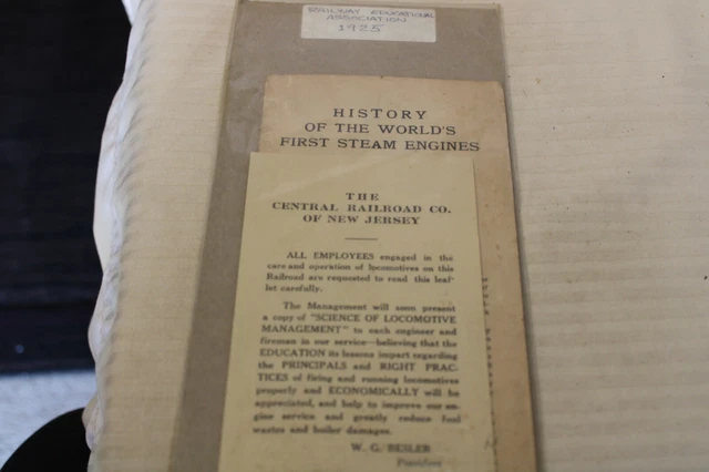 VINTAGE HISTORY OF the World's First Steam Engines, Pamphlet, Central ...