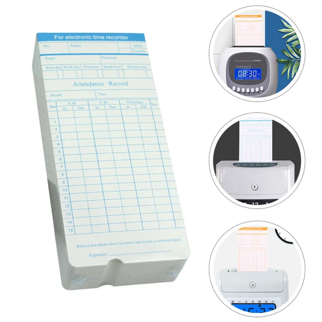 100 FOGLI TIMER mensile presenza carta mappa cartoline EUR 19,63 ...