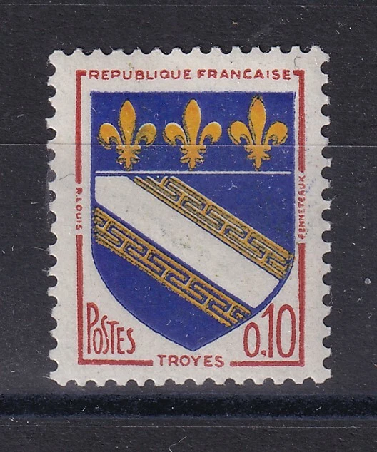 FRANCE ANNÉE 1962 Armoiries de Villes Troyes N° 1353** réf 6947 EUR 0 ...