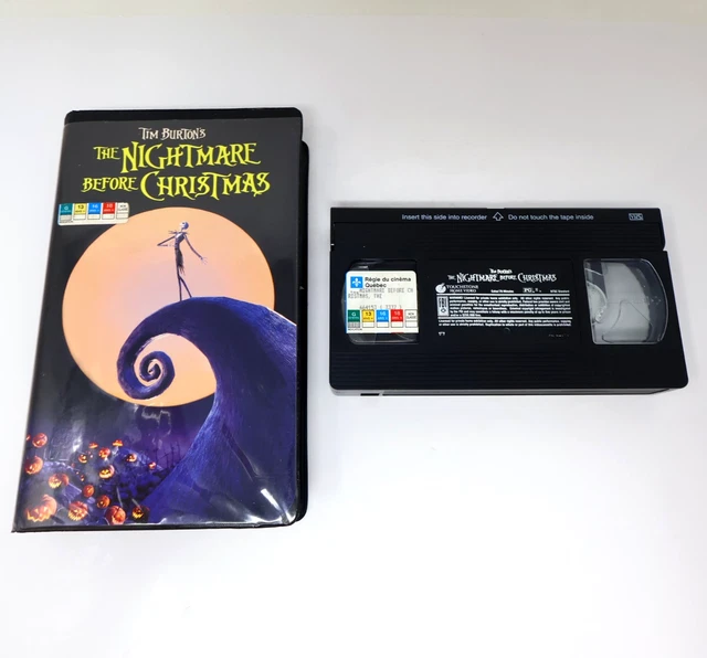 TIM BURTON'S THE Nightmare Before Christmas VHS NTSC Touchstone PG 1994 ...