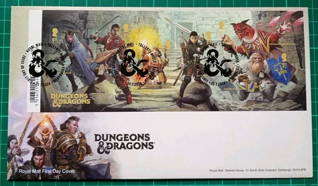 2024 DUNGEONS & Dragons BARCODE Miniature Sheet on FDC Tallents House ...