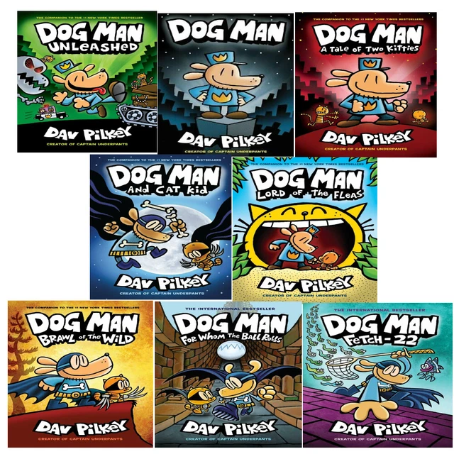 DOG MAN SERIES Dav Pilkey 8 Books Collection Set Paperback NEW EUR 76 ...