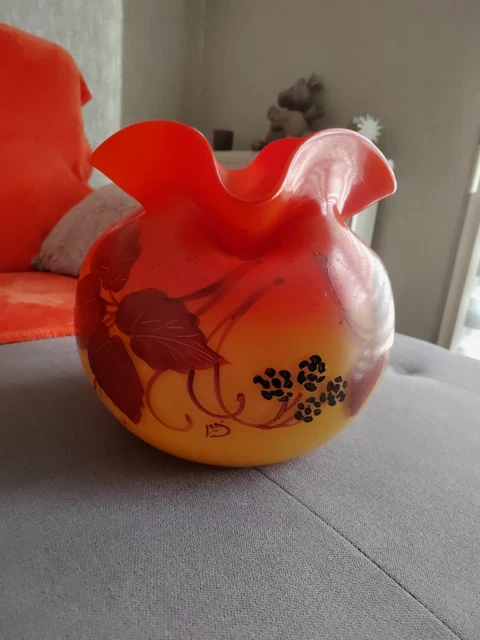 VASE SIGNE LEGRAS en verre émaillé décor EUR 250,00 - PicClick FR