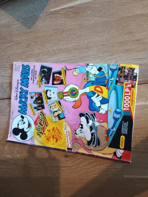 WALT DISNEY MICKY Maus Zeitschrift Nr. 48 19.11.1987 Musik Hit Club ...
