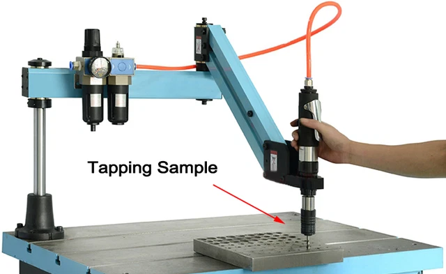 FLEXIBLE ARM PNEUMATIC Tapping Machine M3-M12 Thread Multi-direction ...