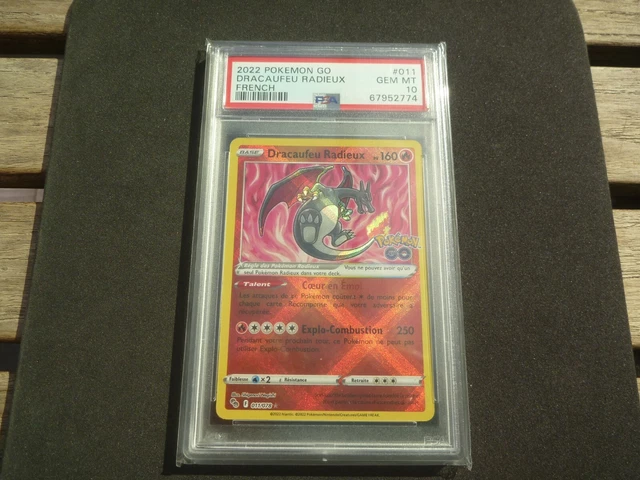 CARTE POKÉMON DRACAUFEU Radieux 011/078 Pokémon Go PSA10 bgs pca EUR ...