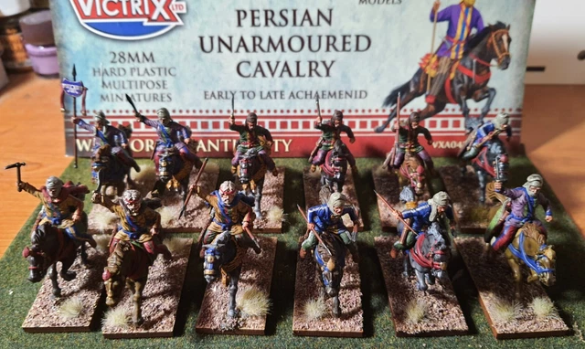 VICTRIX PERSIAN UNARMOURED CAVALRY 12 X 28mm PAINTED NEW WITH BASES EUR ...