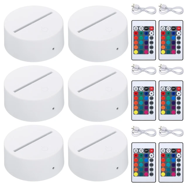 16 COLOR 3D Night LED Light Lamp Party Lighting Display Tray with ...