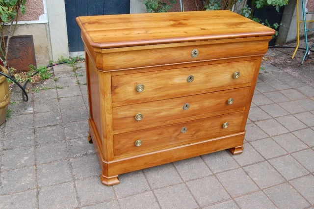 COMMODE D ÉPOQUE louis philippe en merisier du 19e siécle EUR 1.000,00 ...