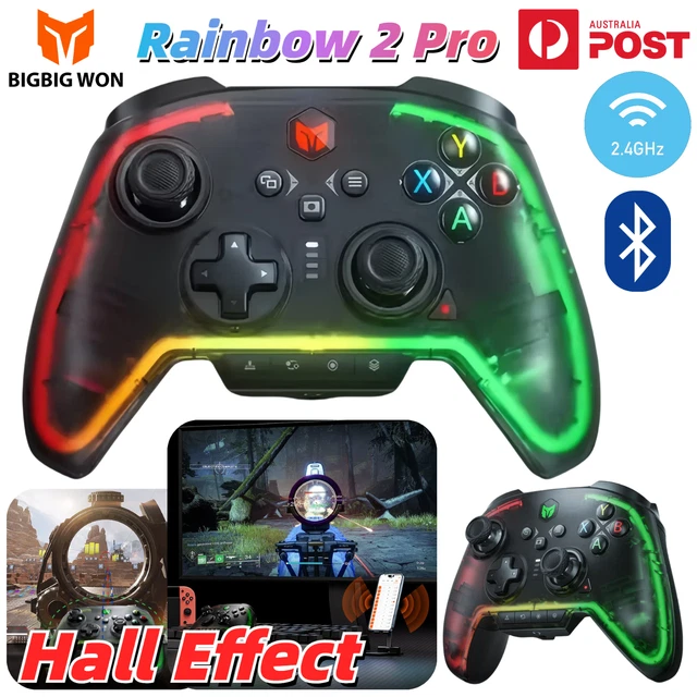 BIGBIG WON WIRELESS GAME Controller Rainbow 2 Pro Bluetooth Hall RGB ...