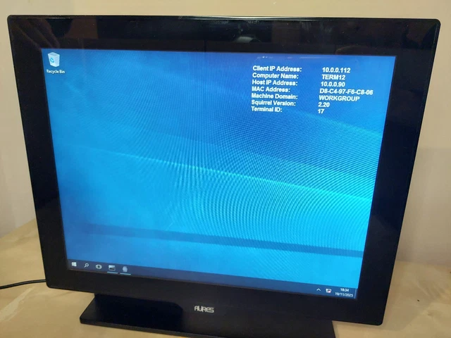 AURES YUNO BASE 151 Touchscreen POS Till 15" J1900 4GB 128GB SSD Win 10 ...