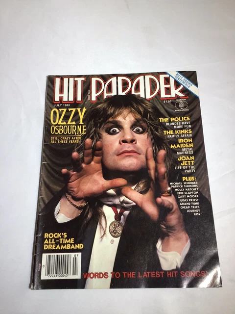 JULY 1983 HIT PARADER Magazine OZZY OSBOURNE KISS £17.73 - PicClick UK