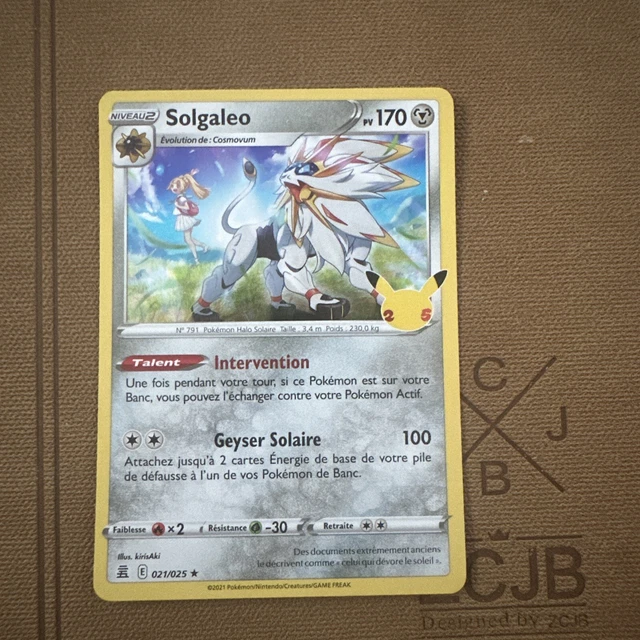 CARTE POKÉMON SOLGALEO 021/025 HOLO Célébrations 25 Ans EUR 0,50 ...