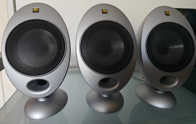 3 KEF HTS2001 Satellite Silver Speakers £31.92 - PicClick UK