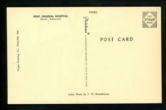KRANKENHAUS POSTKARTE DELAWARE DE, Dover Kent General Hospital EUR 6,08 ...