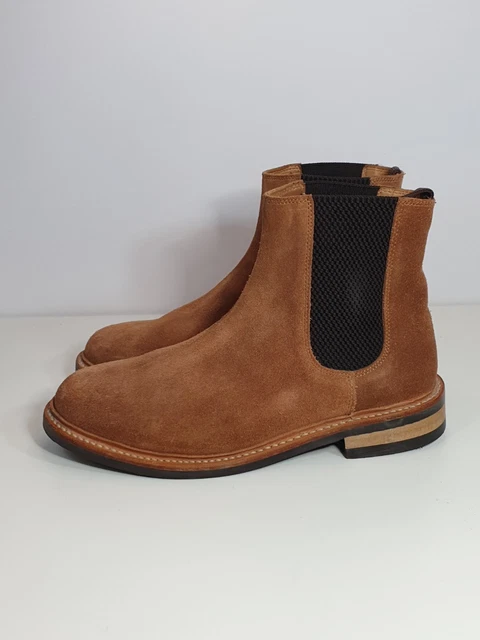 SAMUEL WINDSOR MENS Vanguard Tan Suede Chelsea Boots UK Size 6.5 VGC ...