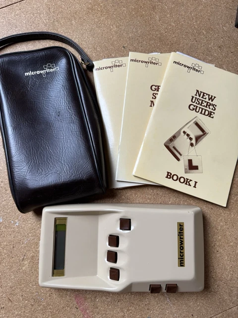 MICROWRITER HAND HELD Portable Word Processor with Original Case and ...