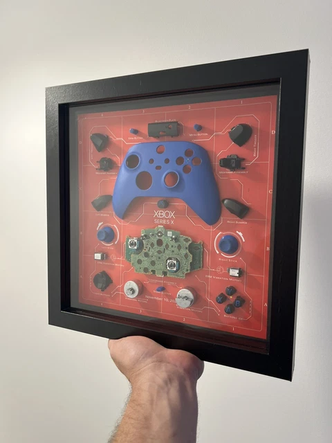 XBOX BLUE CONTROLLER X Series Teardown in shadow box Wall Art EUR 169 ...